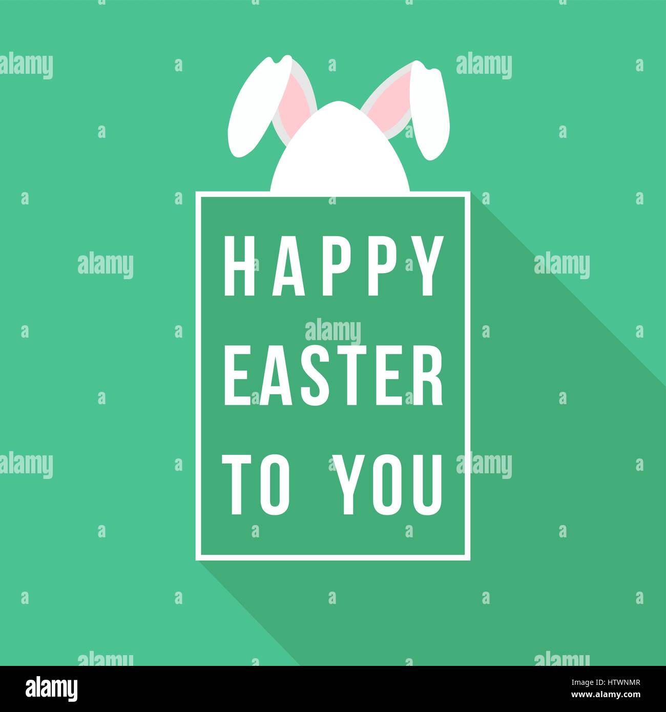 Happy Easter to you, greeting card design for spring holiday with quote ...