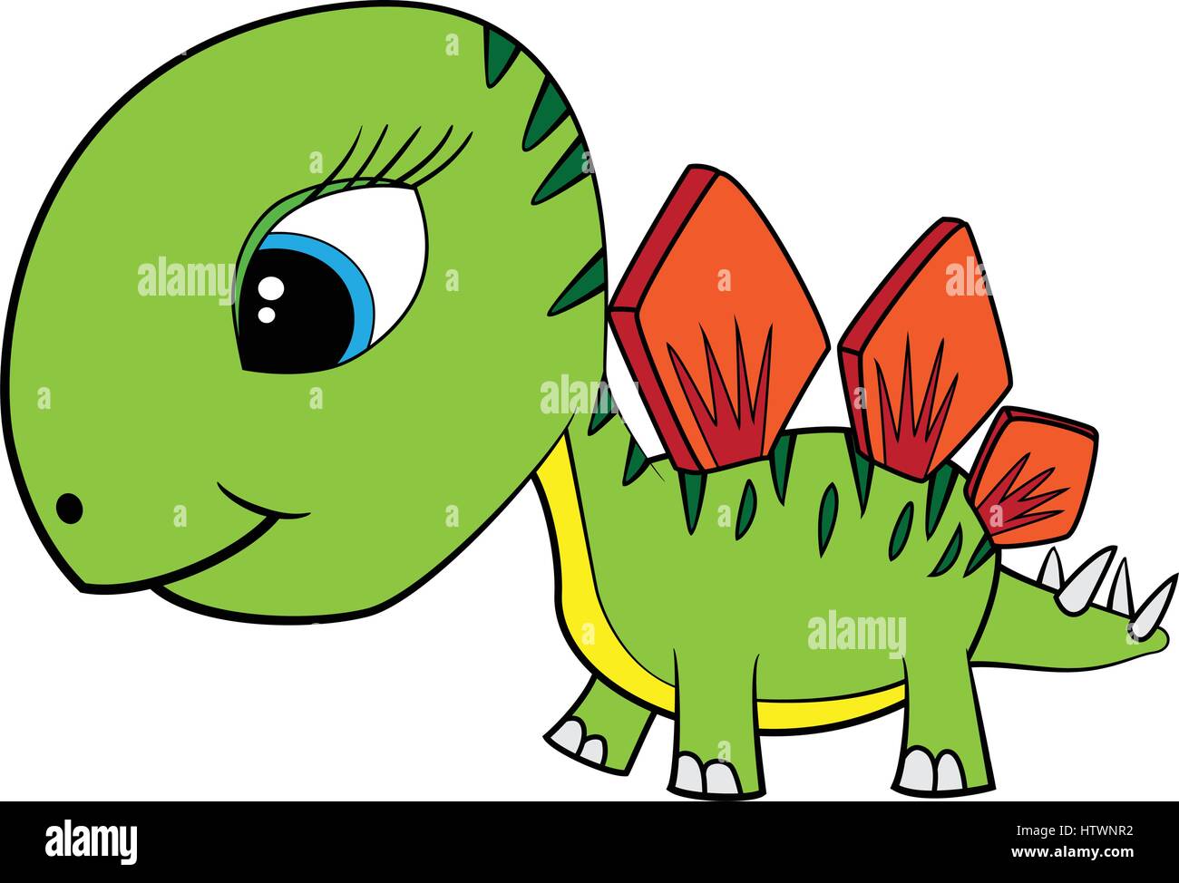 Cute Cartoon Stegosaurus