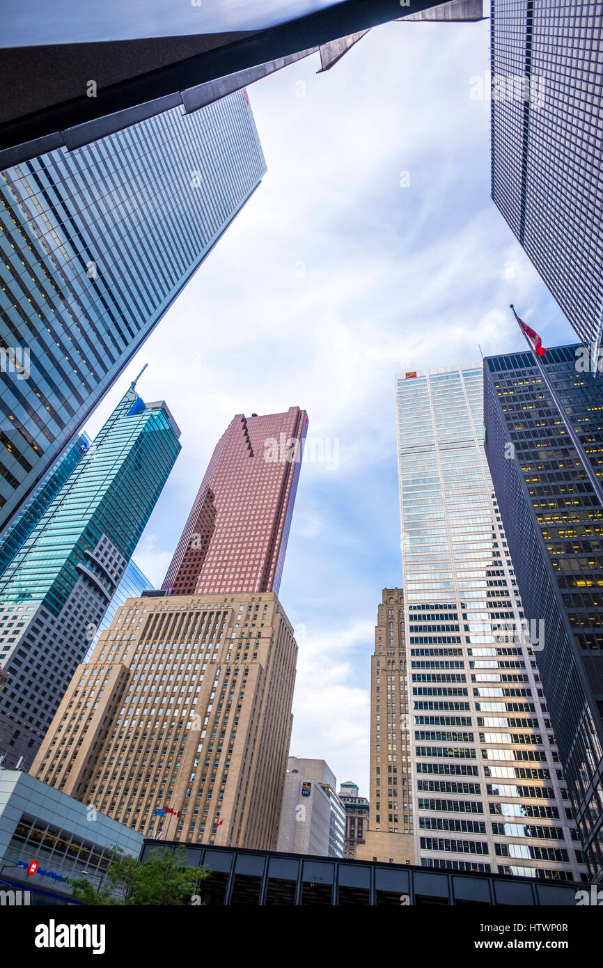 Office towers stretch for the clouds in the Bay Street financial ...