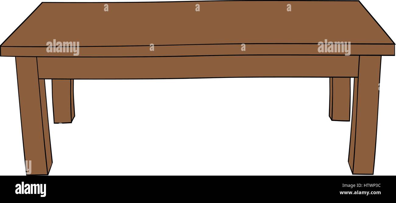 Illustration of Isolated Cartoon Table. Vector EPS 8 Stock Vector Image ...