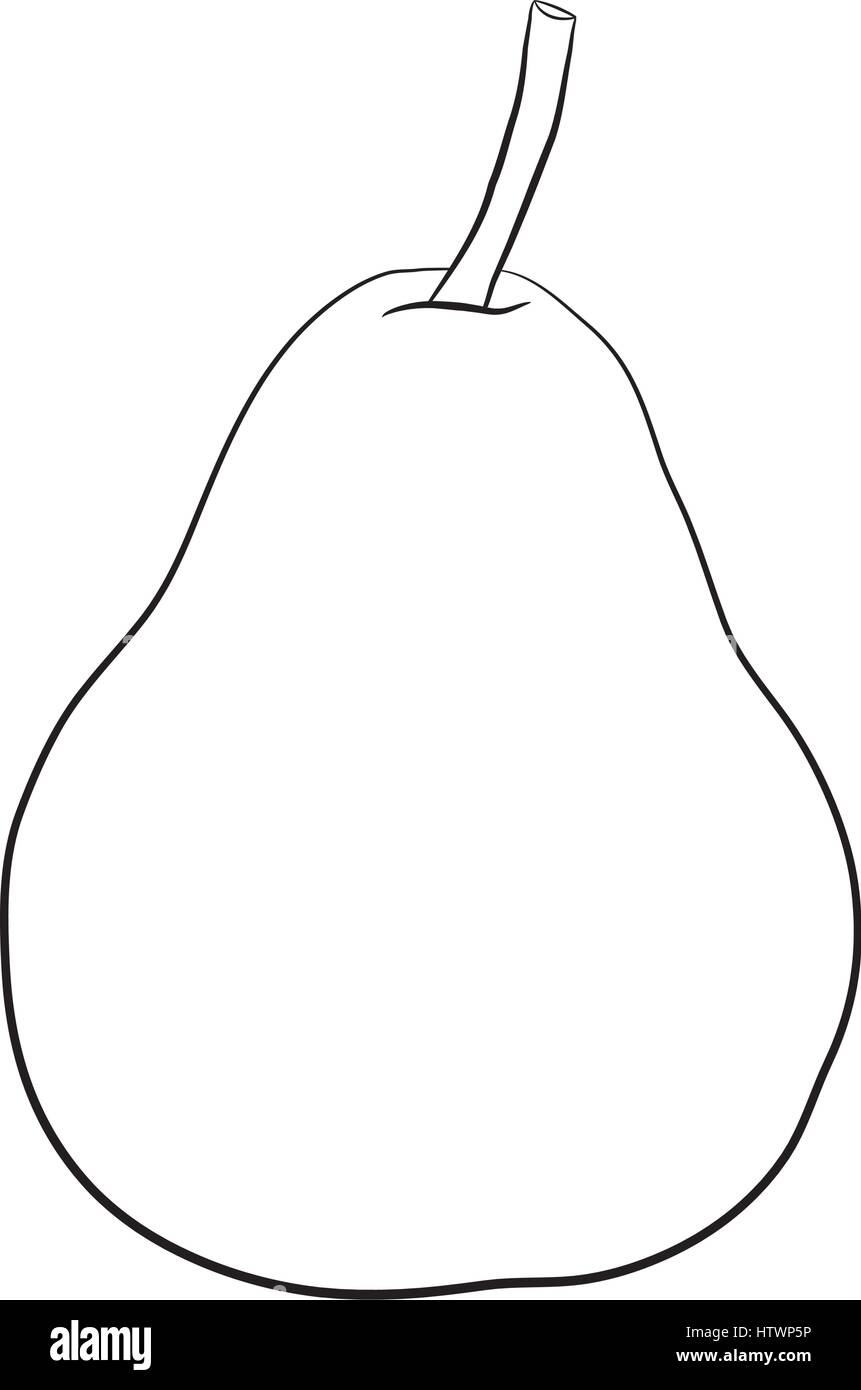 Illustration of Isolated Cartoon Pear. Vector EPS 8 Stock Vector Image ...