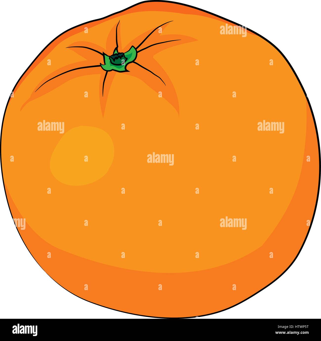 Illustration of Isolated Cartoon Orange. Vector EPS 8 Stock Vector ...