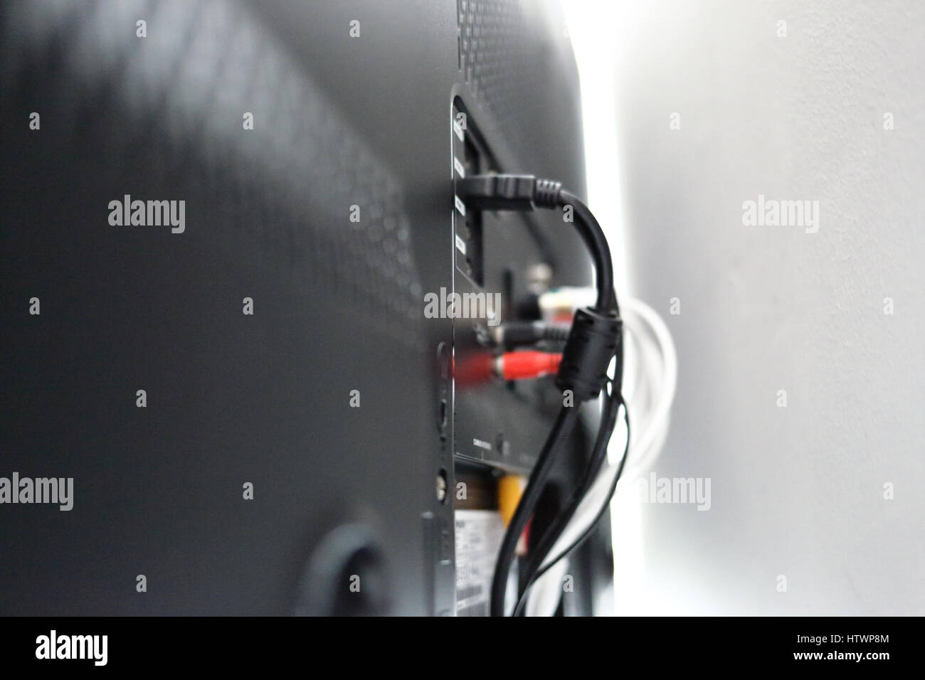 Back of the tv cables hi-res stock photography and images - Alamy