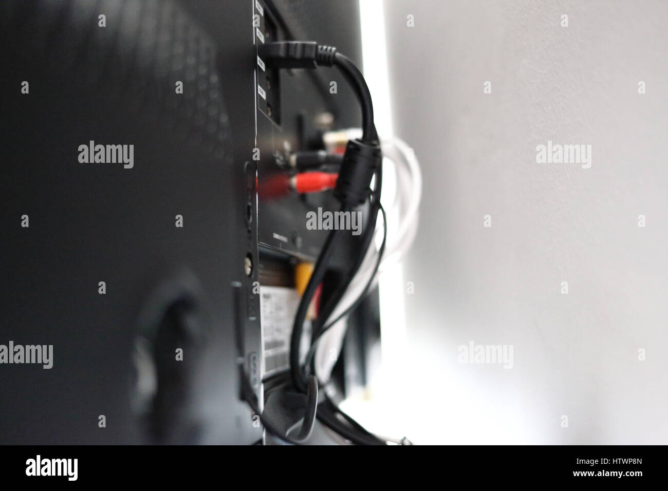 Back of the tv cables hi-res stock photography and images - Alamy