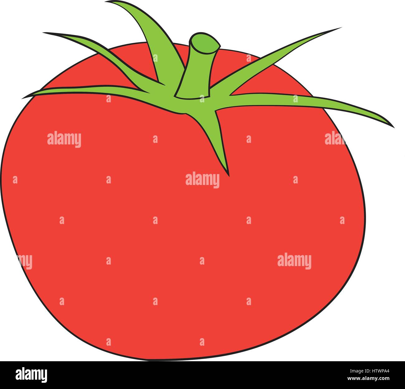 Illustration of Isolated Cartoon Tomato. Vector EPS 8 Stock Vector ...