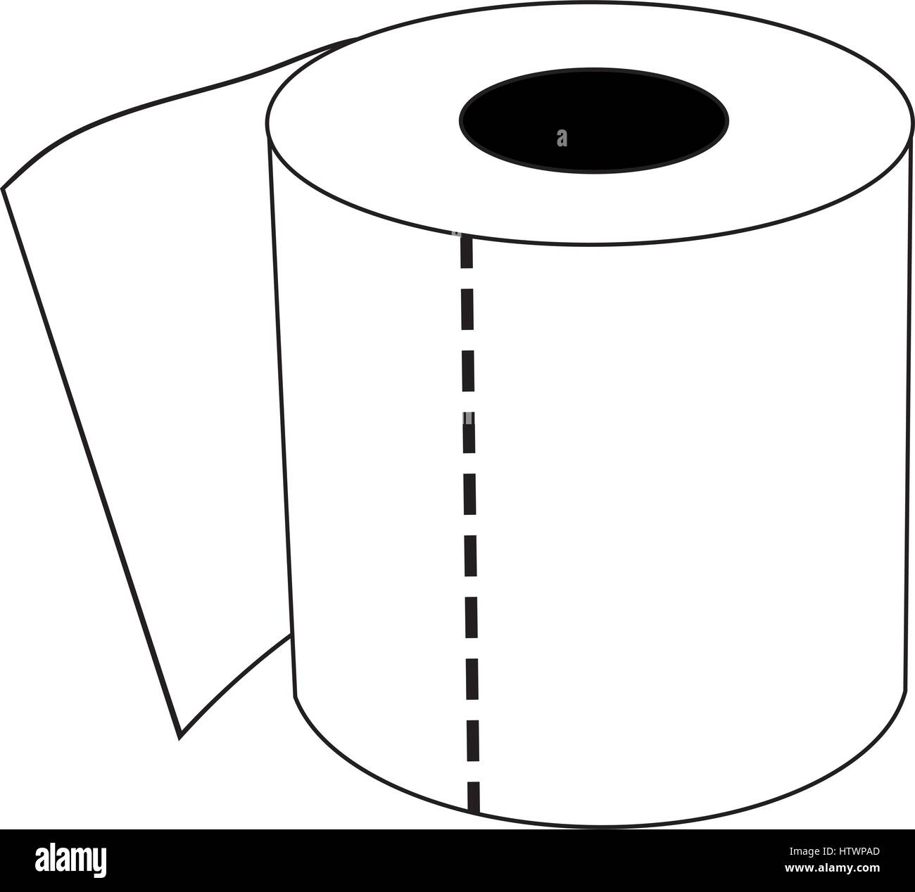 Llustration Of Isolated Cartoon Toilet Paper Roll Vector Eps 8 Stock