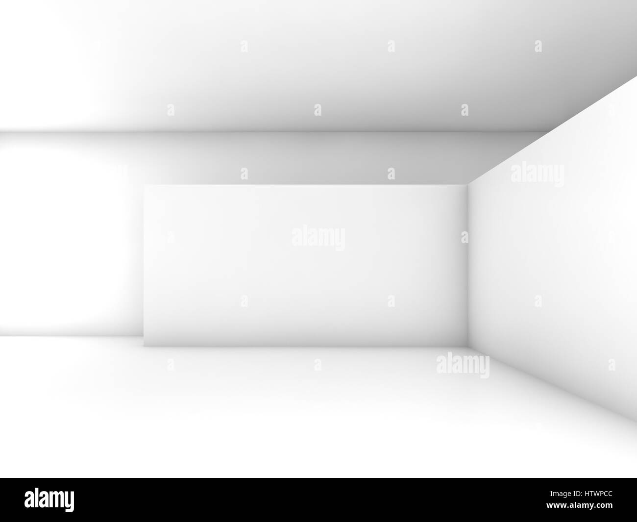 Abstract white empty room interior, contemporary minimal design. 3d ...