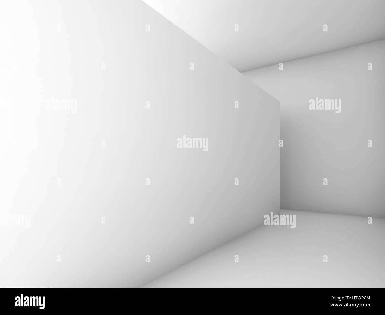 Abstract white empty room interior, contemporary minimal design. 3d ...