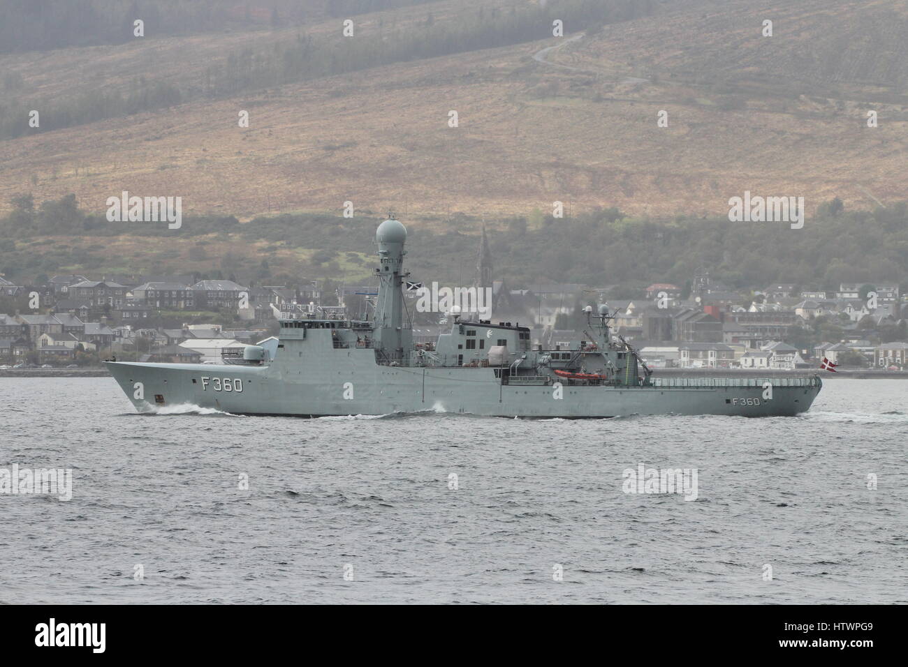 KDM Hvidbjørnen (F360), a Thetis-class frigate of the Royal Danish Navy ...
