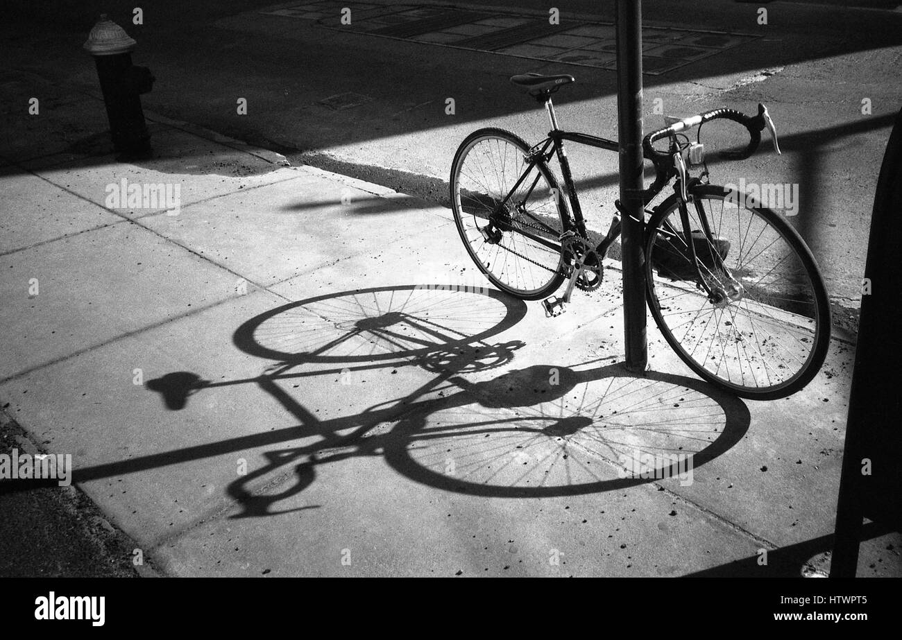 Bicycle and Shadow Stock Photo - Alamy