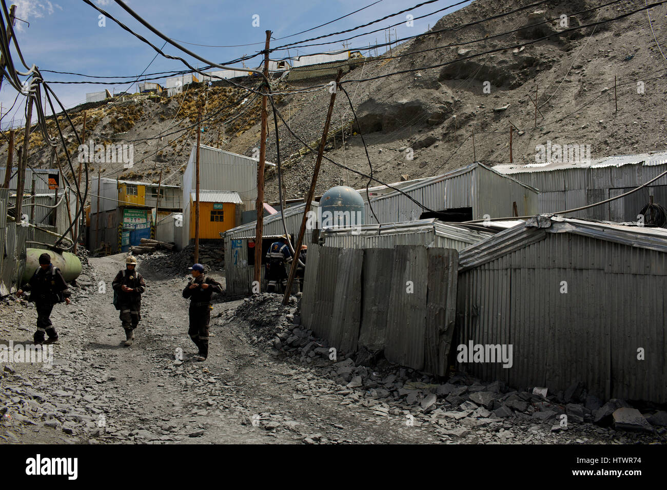 La Rinconada, a gold mining town in the Andes, Peru. Located at over ...