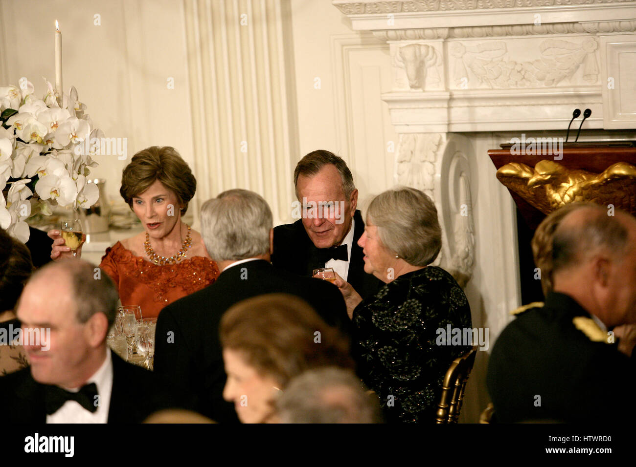 Washington, D.C - November 2, 2005 -- First lady Laura Bush, left, and ...