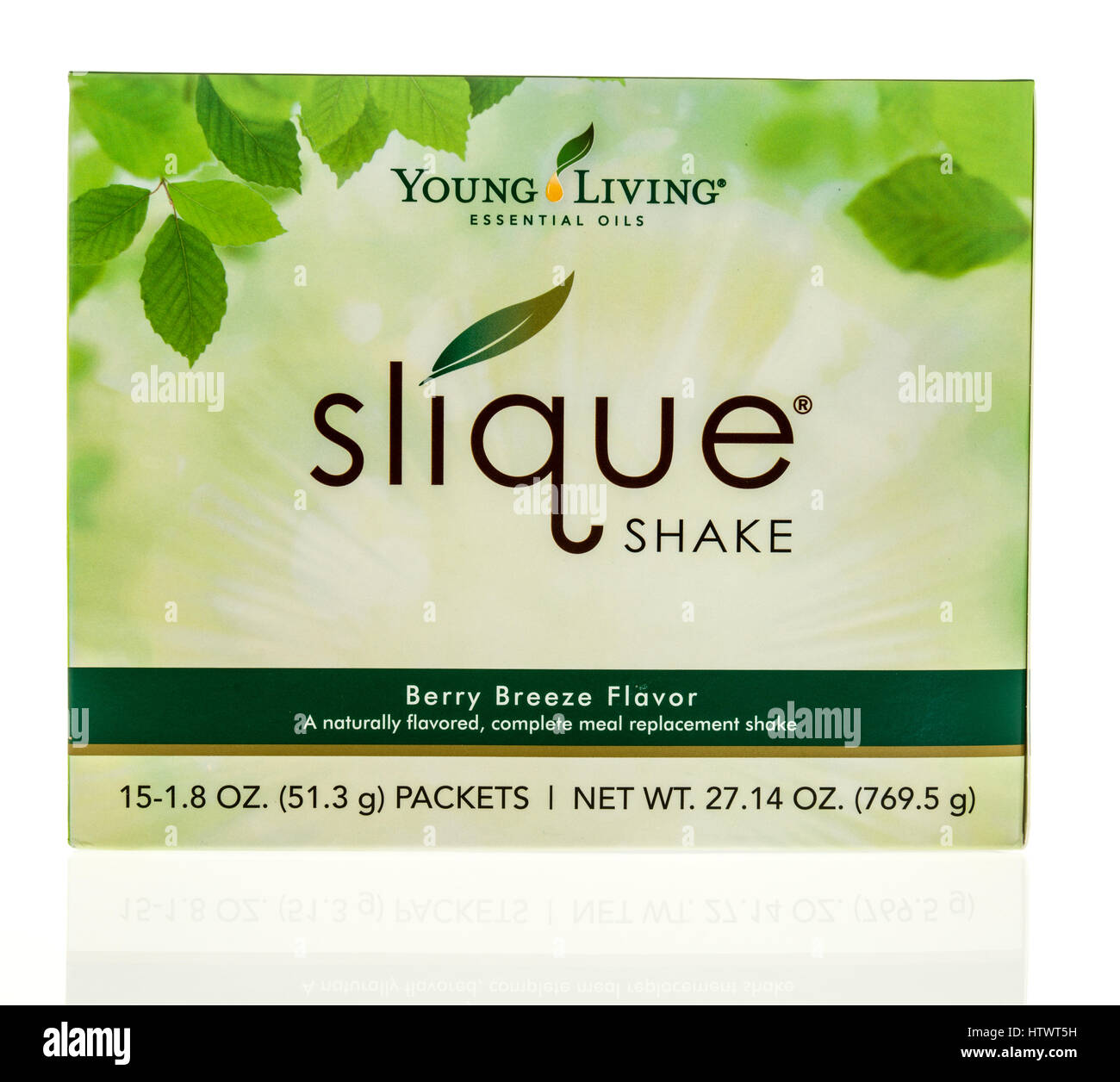 Winneconne, WI - 22 February 2017: Package of Young Living slique shake ...