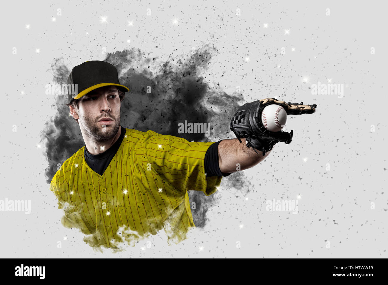 Baseball team yellow and green uniform hi-res stock photography and ...