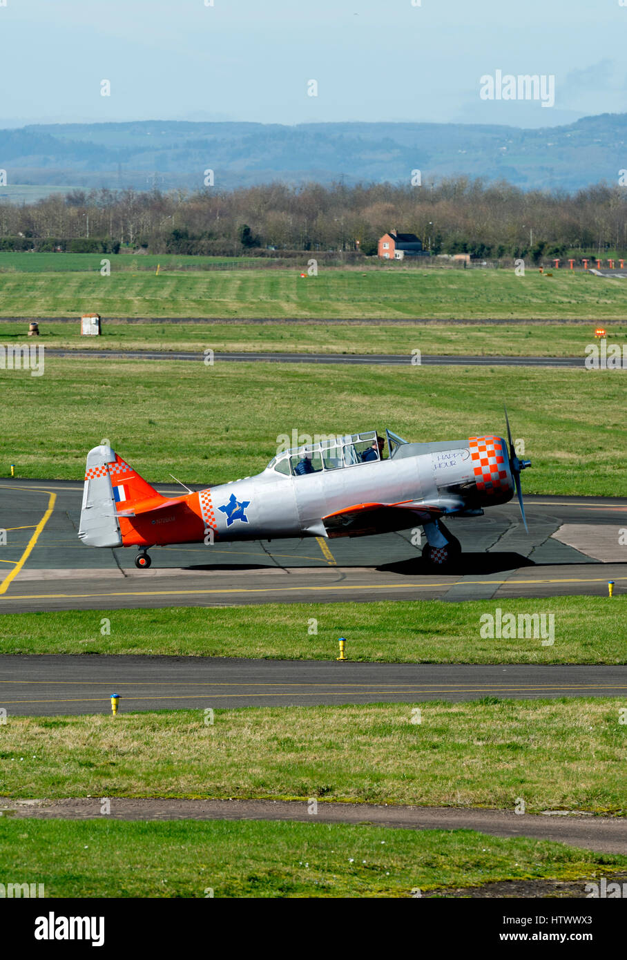 North American T-6G Texan at Staverton airfield, Gloucestershire, UK ...