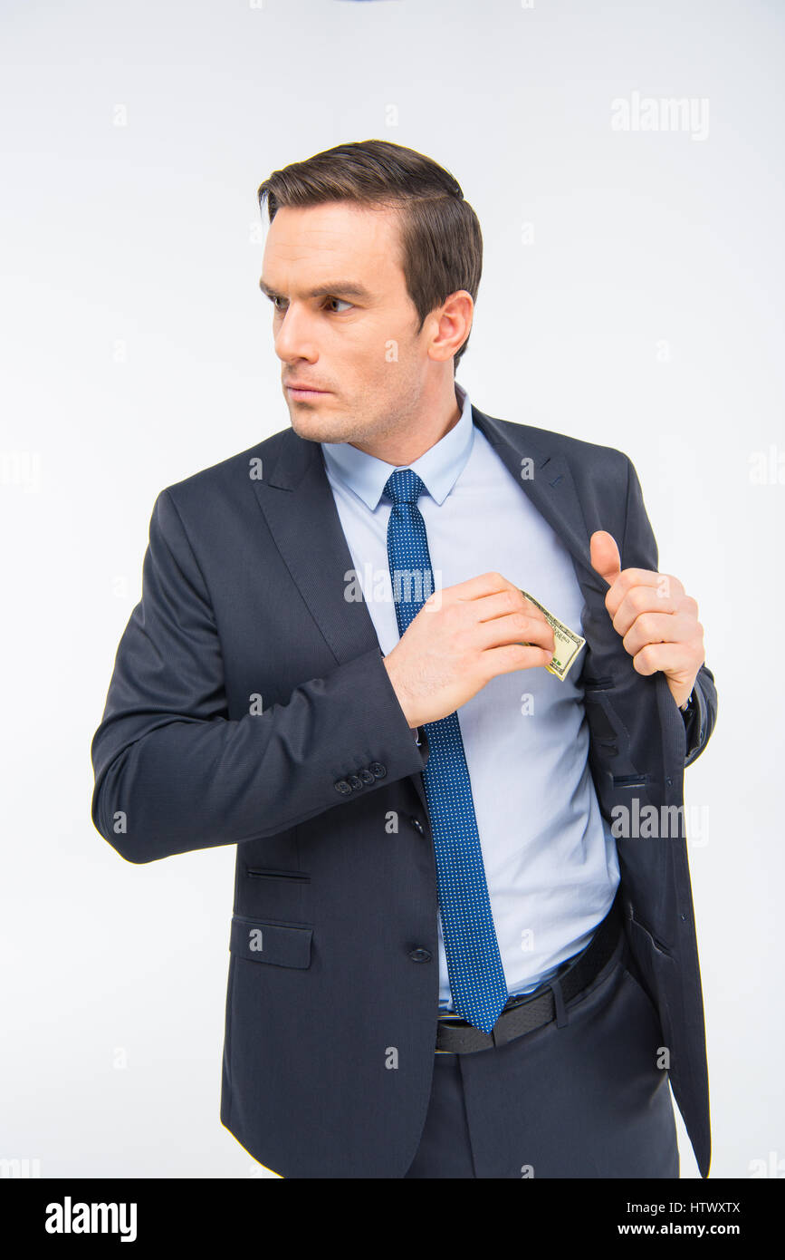 Young businessman with money Stock Photo - Alamy