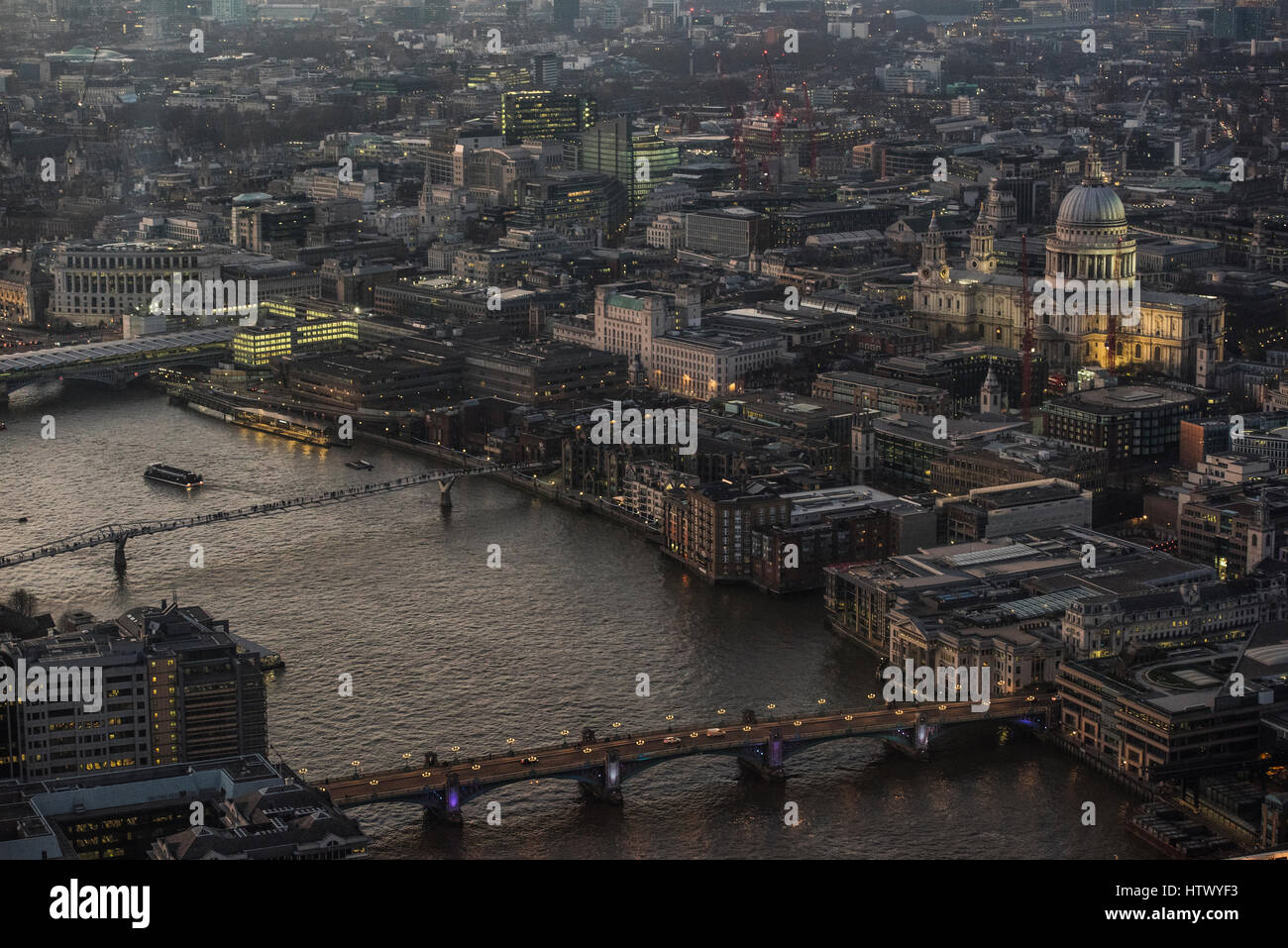 London at night - aerial photo Stock Photo - Alamy