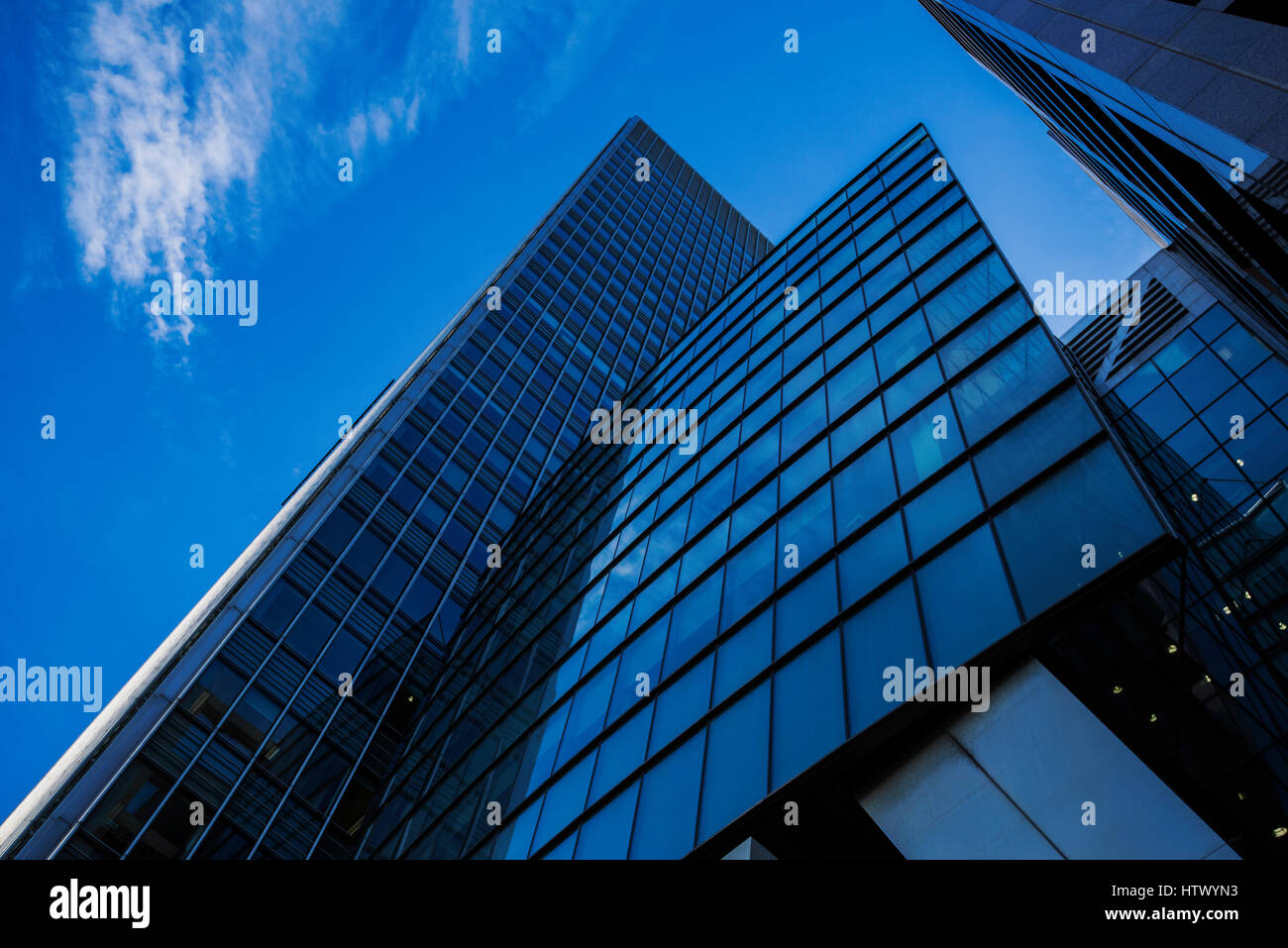 Office buildings in blue tones Stock Photo - Alamy