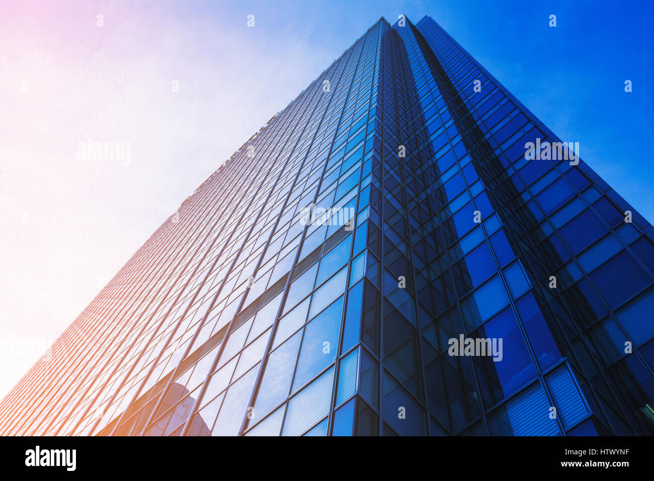 Office buildings in blue tones Stock Photo - Alamy