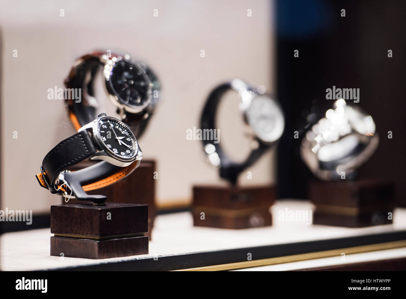 Men watches in a showcase of a luxury store in London Stock Photo - Alamy