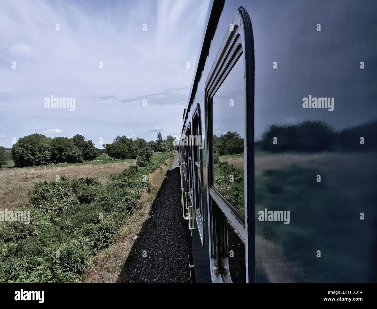 View From Window In The Moving Train High Resolution Stock Photography ...