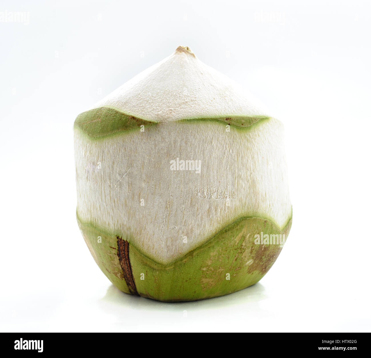 Fresh coconut ready to be served studio shot Stock Photo - Alamy