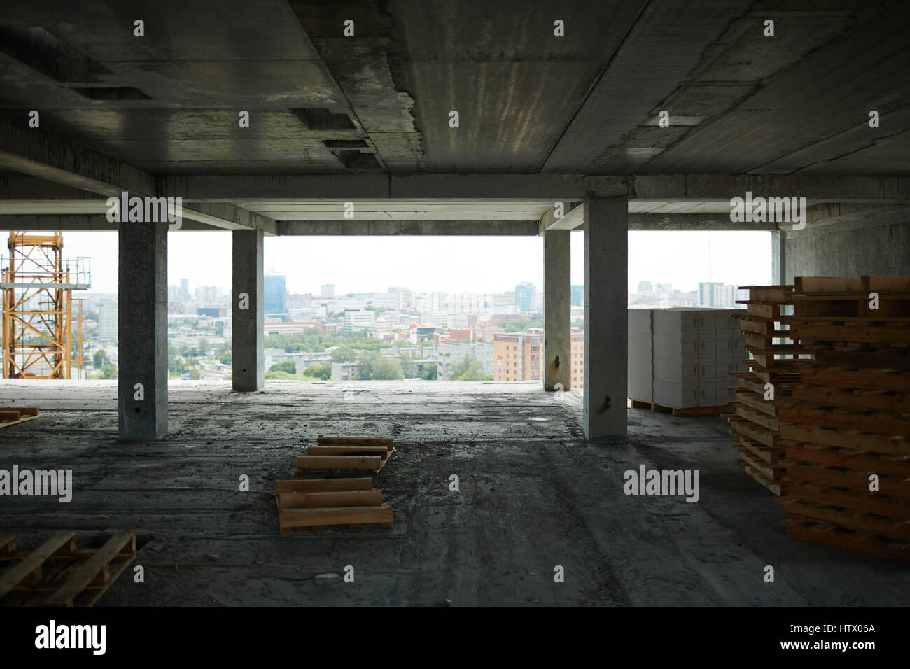 Empty construction-site made up of concrete Stock Photo - Alamy