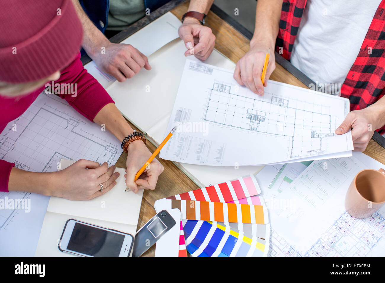 Designers working at project Stock Photo - Alamy