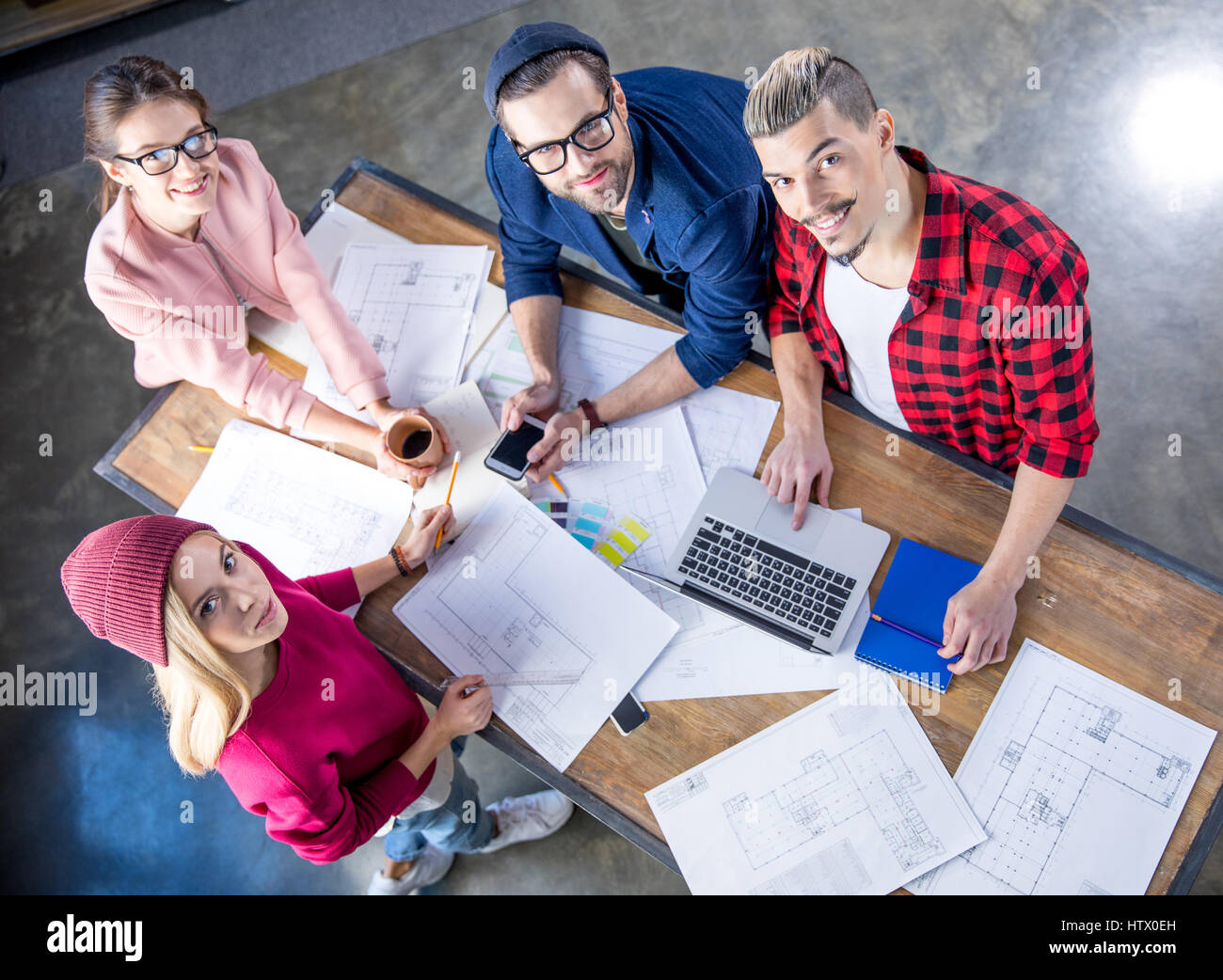 Designers working at project Stock Photo - Alamy