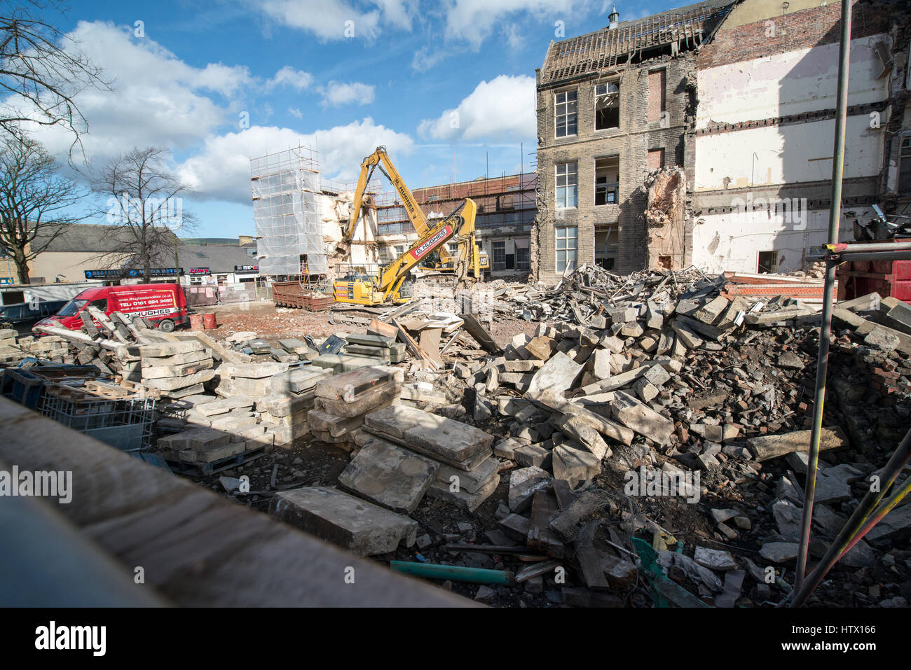 Keighley Technical College demolition March 2107 Stock Photo - Alamy
