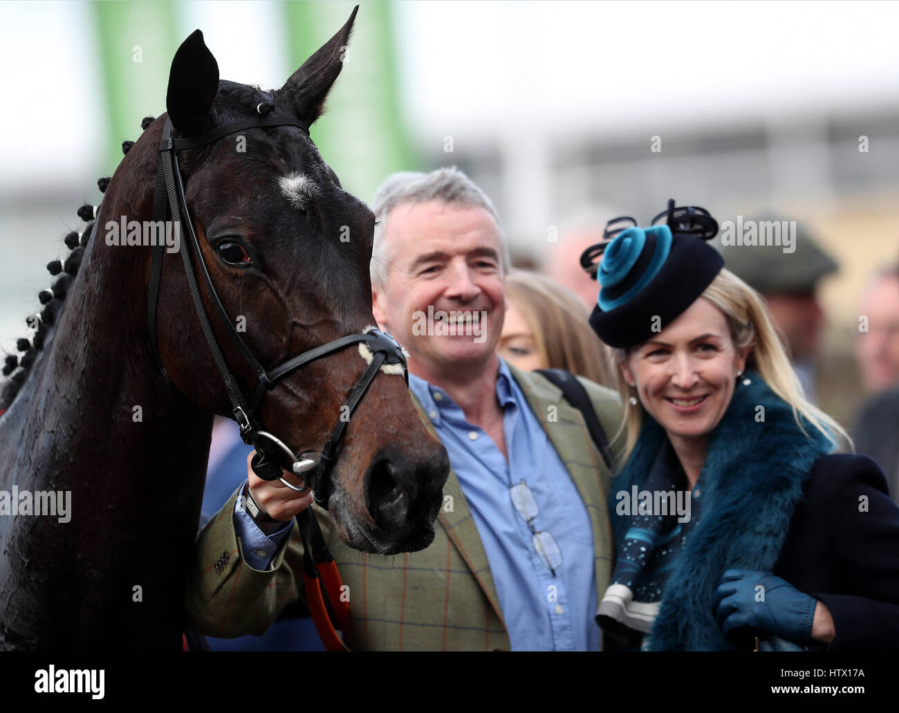 Horse Owner Michael O'Leary and Anita Farrell during Champion Day of ...