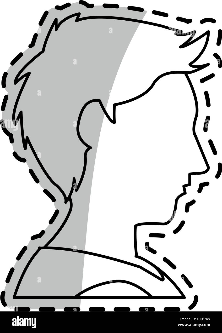 faceless man profile icon image vector i Stock Vector Image & Art - Alamy