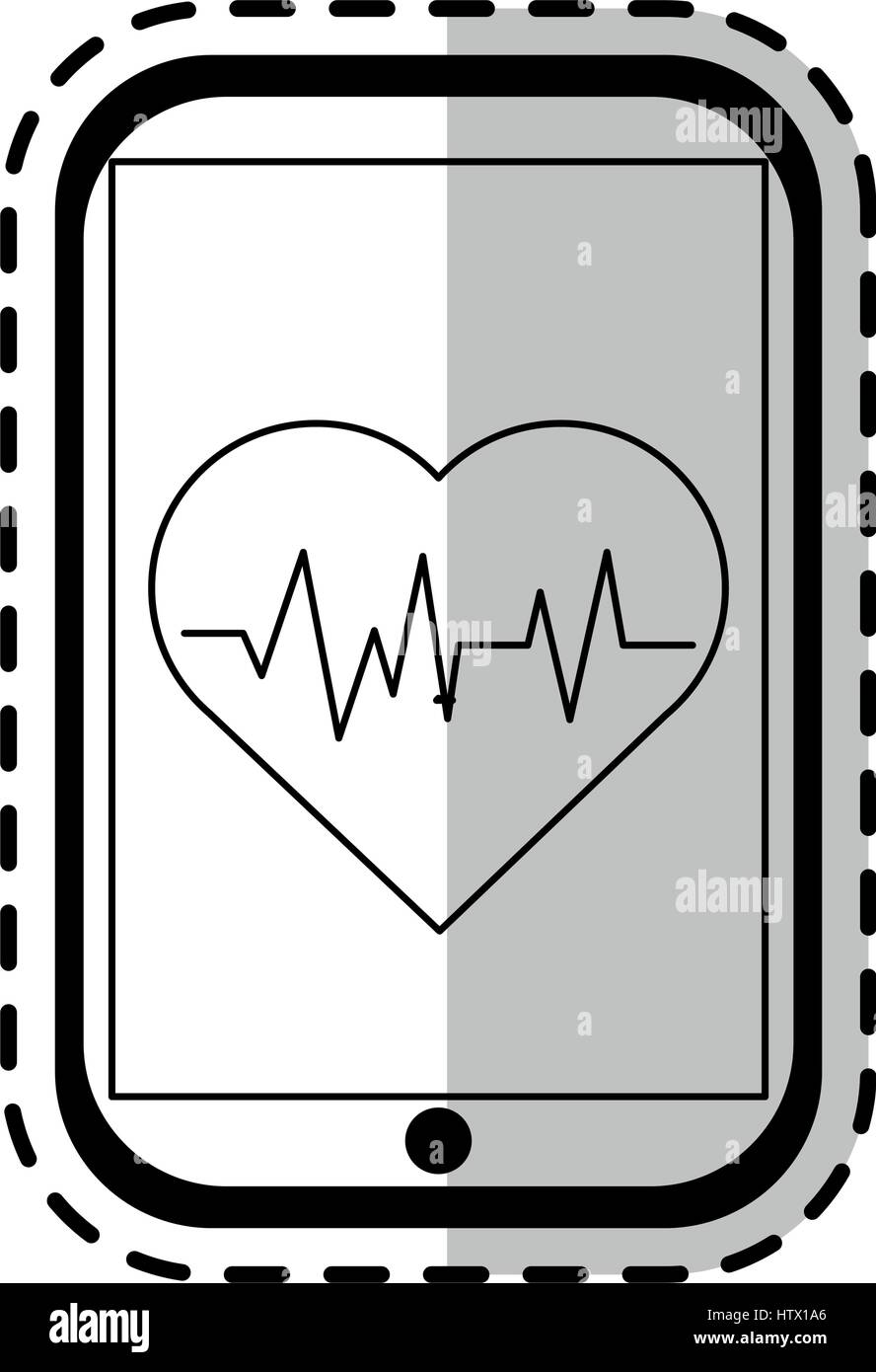 Portable heart monitor Stock Vector Images - Alamy
