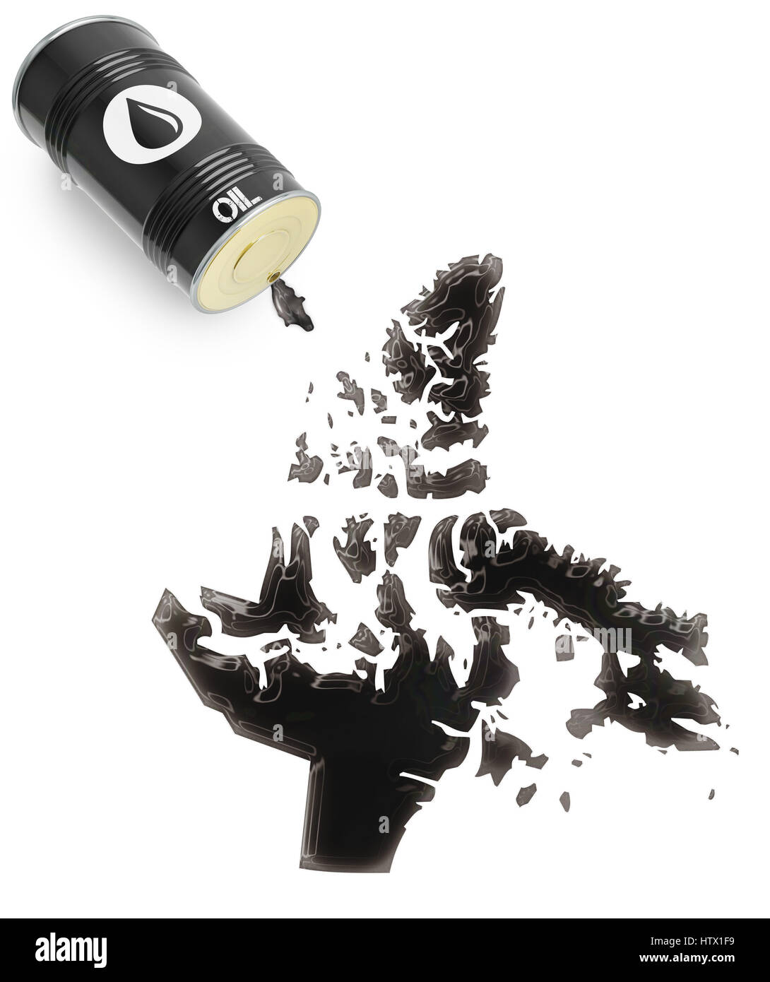 Barrel oil glossy spill in hi-res stock photography and images - Alamy