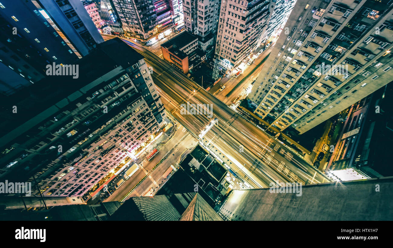 Street view from above Stock Photo - Alamy