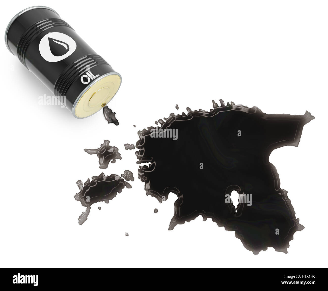 Barrel oil glossy spill in hi-res stock photography and images - Alamy