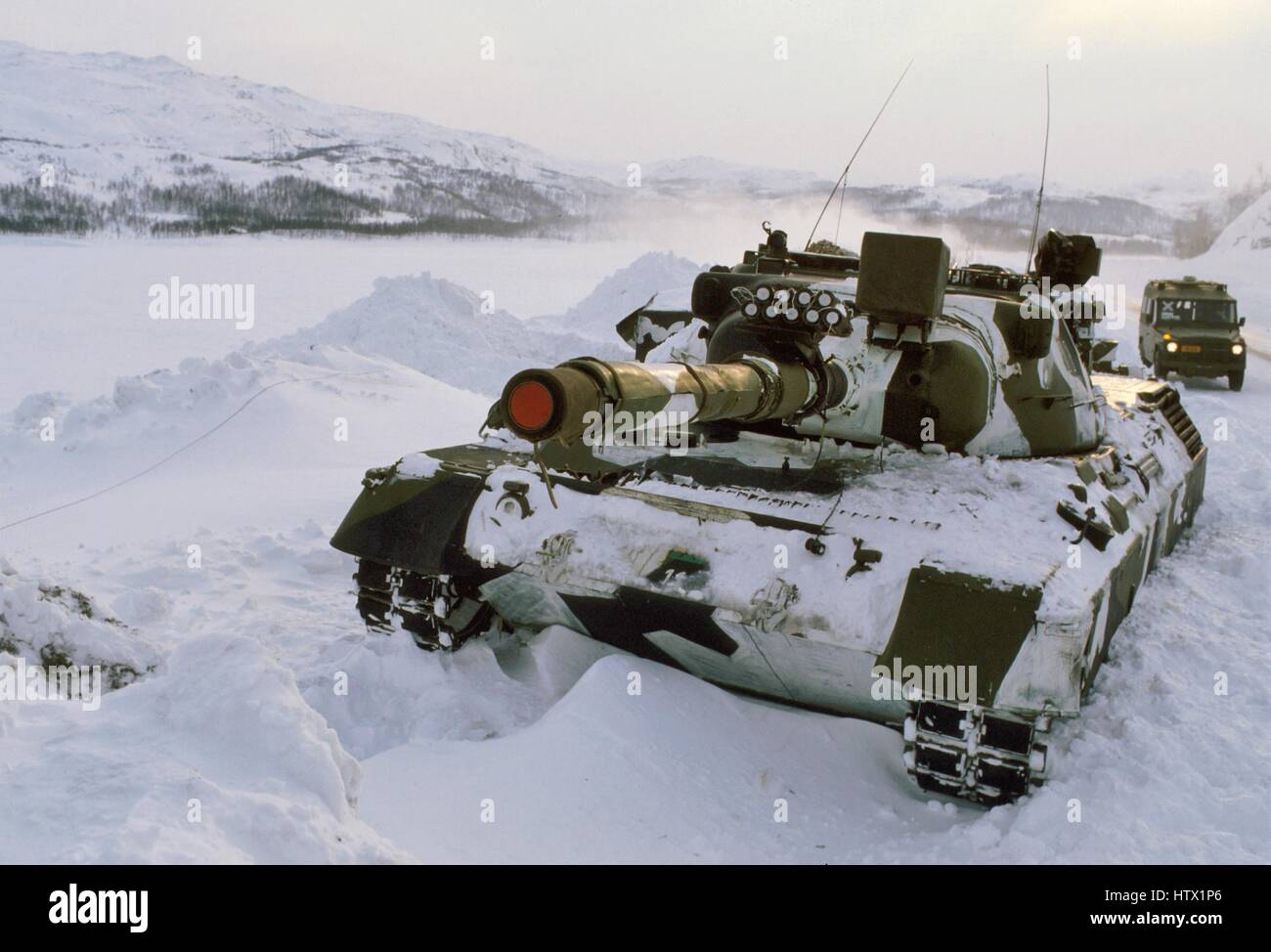Norwegian army, Leopard tank during exercises of NATO Mobile Force of ...