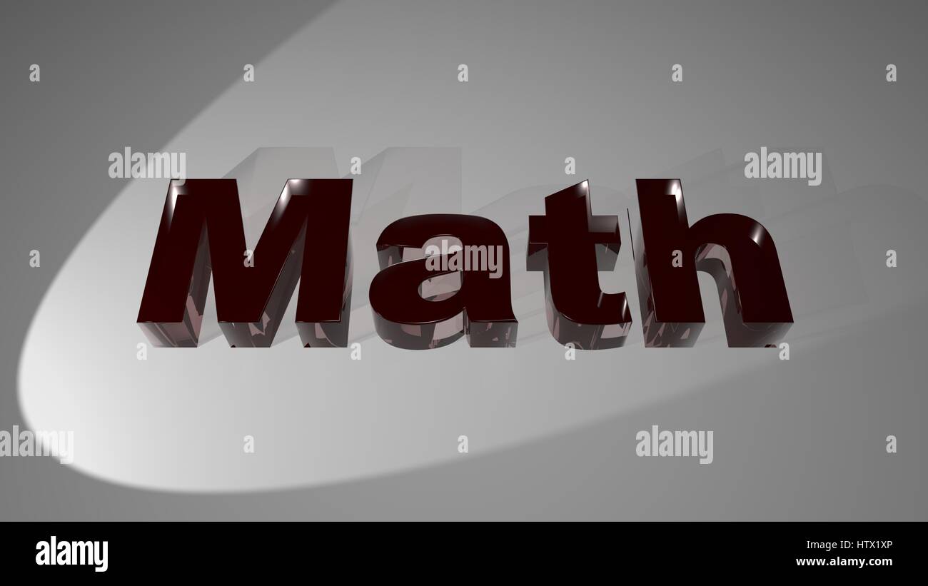 Math - 3D rendering Stock Photo - Alamy