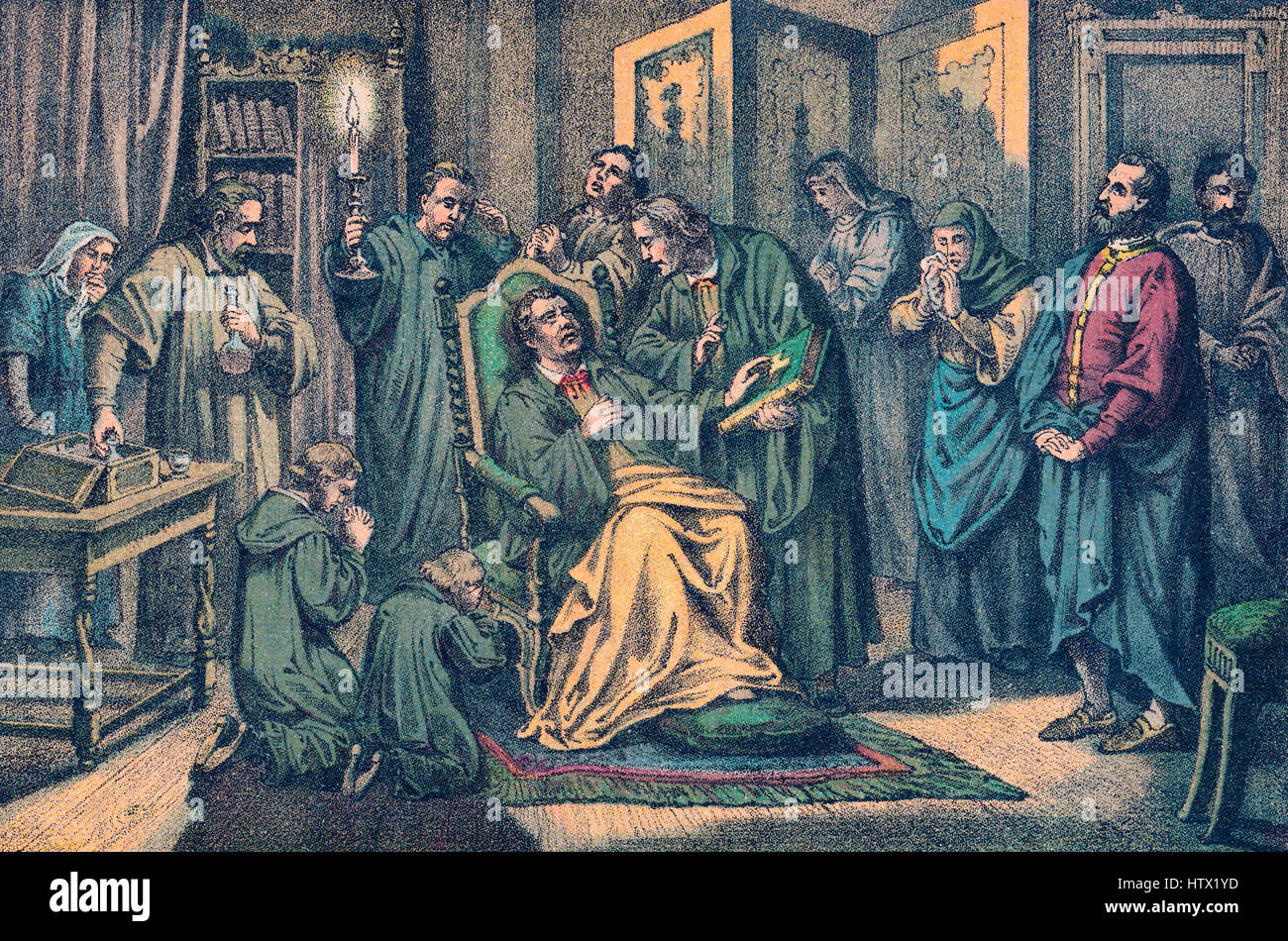 The death of Martin Luther, 1546, Eisleben, Germany Stock Photo - Alamy