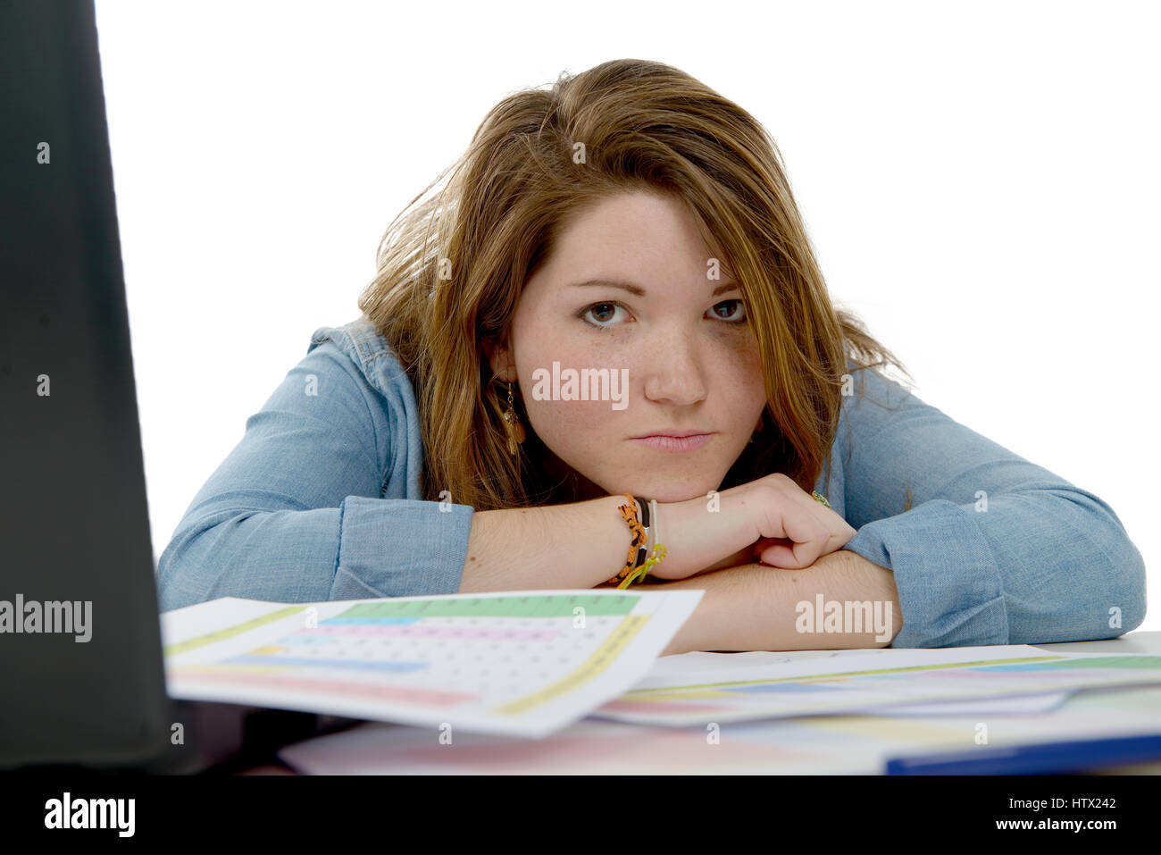 Sleepy college female student classroom hi-res stock photography and ...