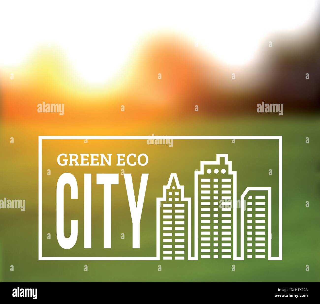 City line sunset Stock Vector Images - Alamy