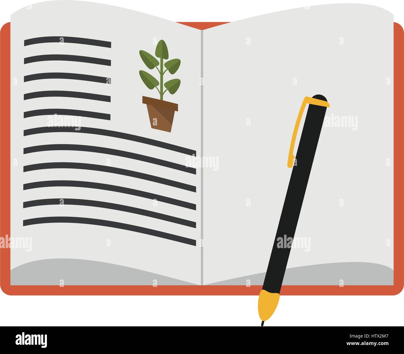 book and pencil icon Stock Vector Image & Art - Alamy