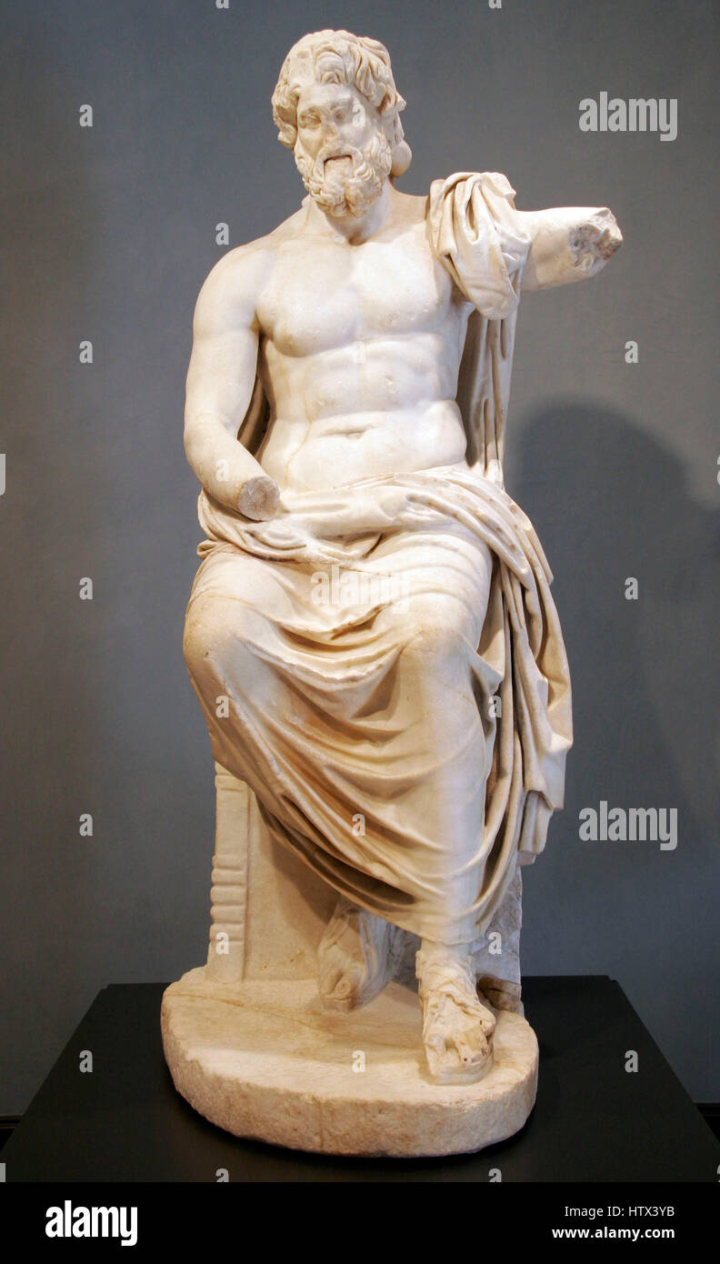 The Marbury Hall Zeus at the Getty Villa museum in Malibu, CA on ...