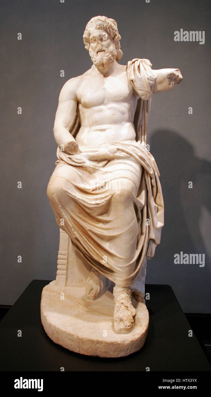 The Marbury Hall Zeus at the Getty Villa museum in Malibu, CA on ...