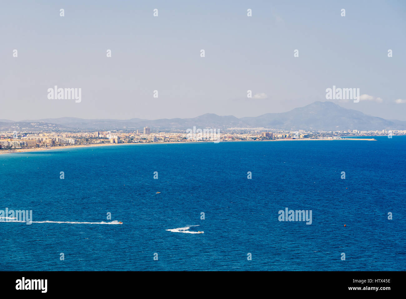 Mountains And Mediterranean Sea Aerial View In Spain Stock Photo - Alamy