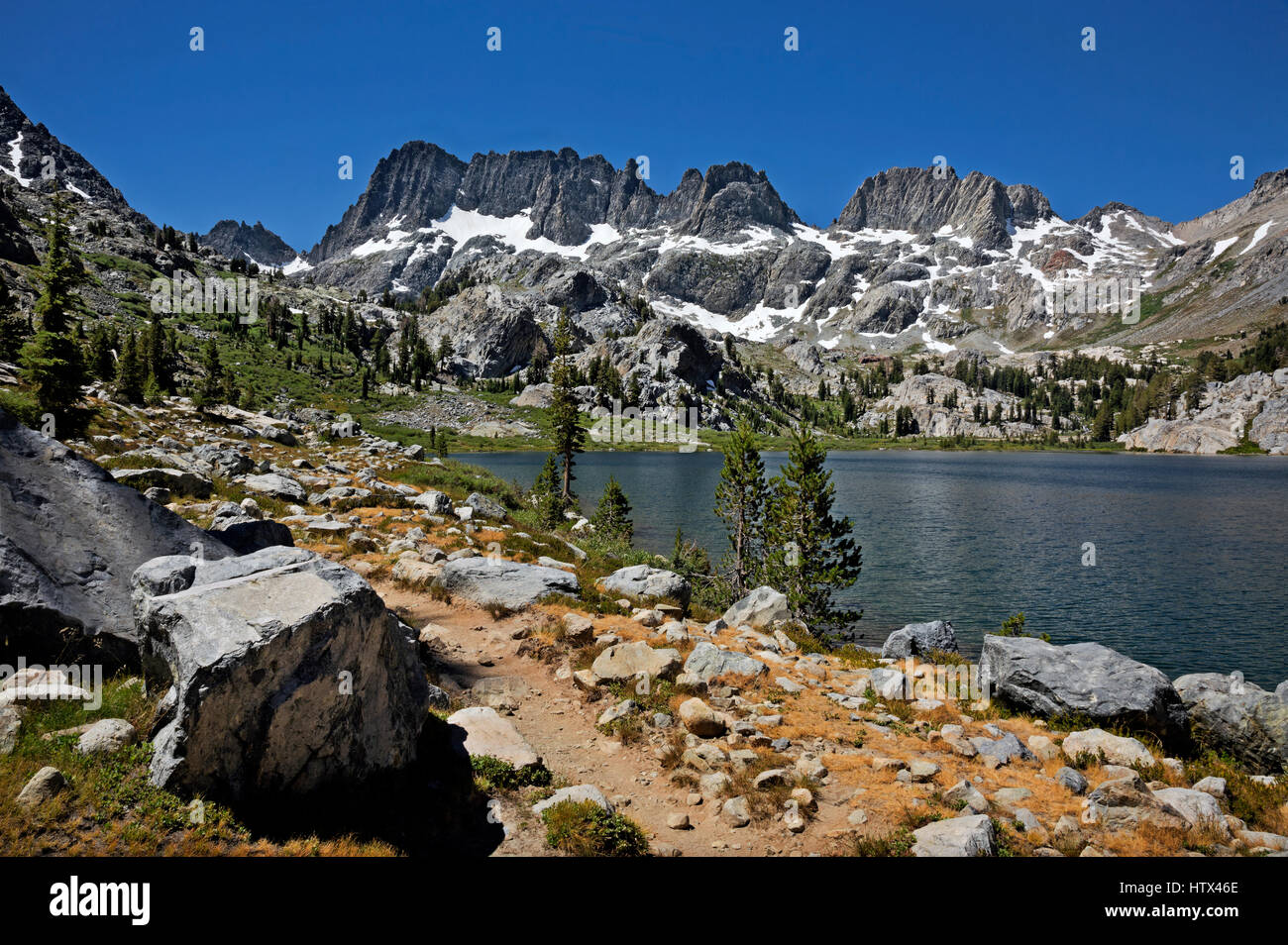 CA03029-00...CALIFORNIA - Ediza Lake and the Ritter Range in the Ansell ...