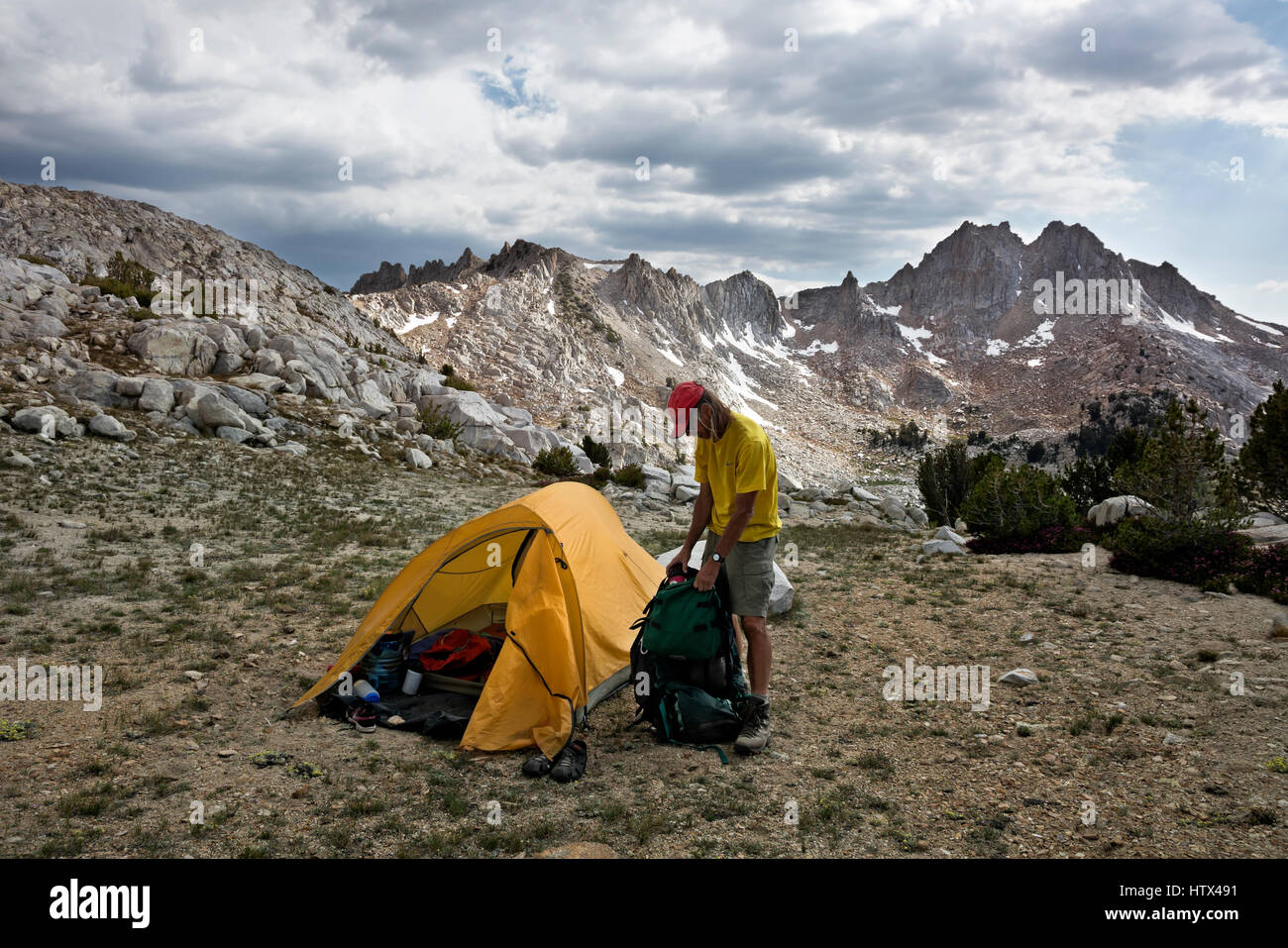 CA03061-00...CALIFORNIA - Campsite below Silver Pass along the JMT/PCT ...