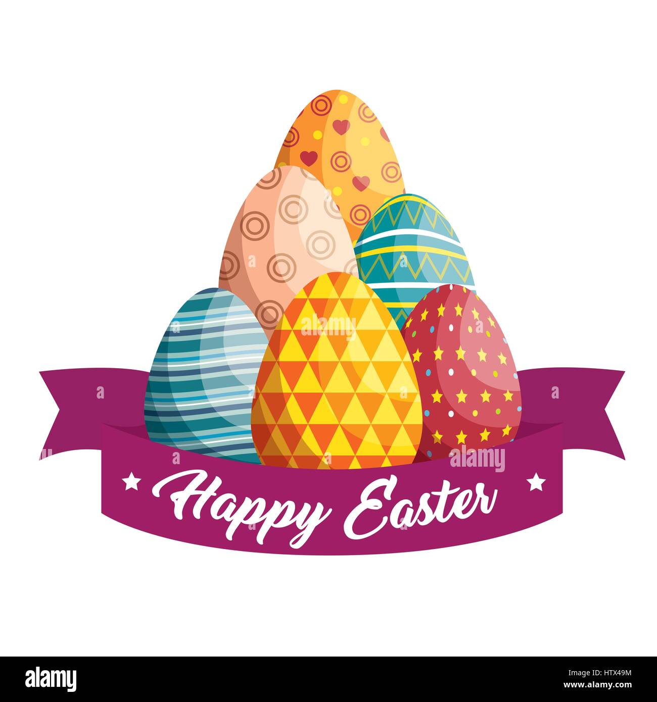 eggs painted easter celebration Stock Vector Image & Art - Alamy