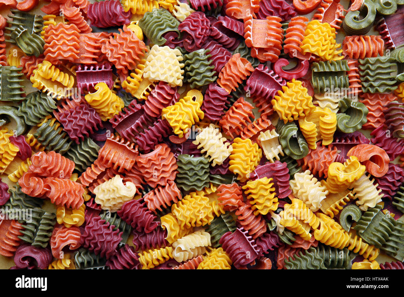 Background image of traditional italian colorful homemade pasta Stock ...