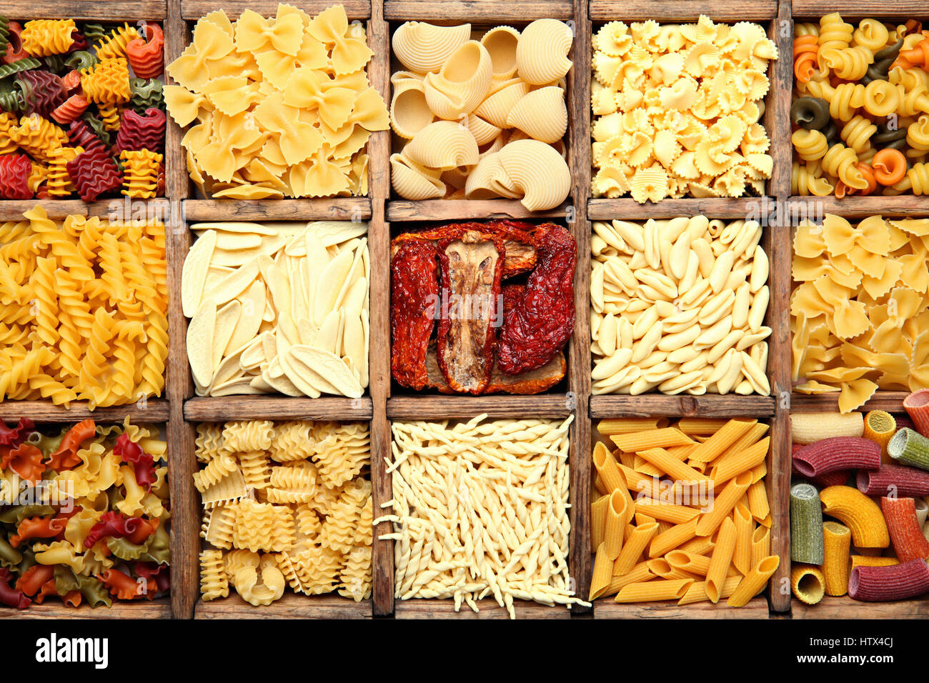 Background image of traditional italian colorful homemade pasta Stock ...